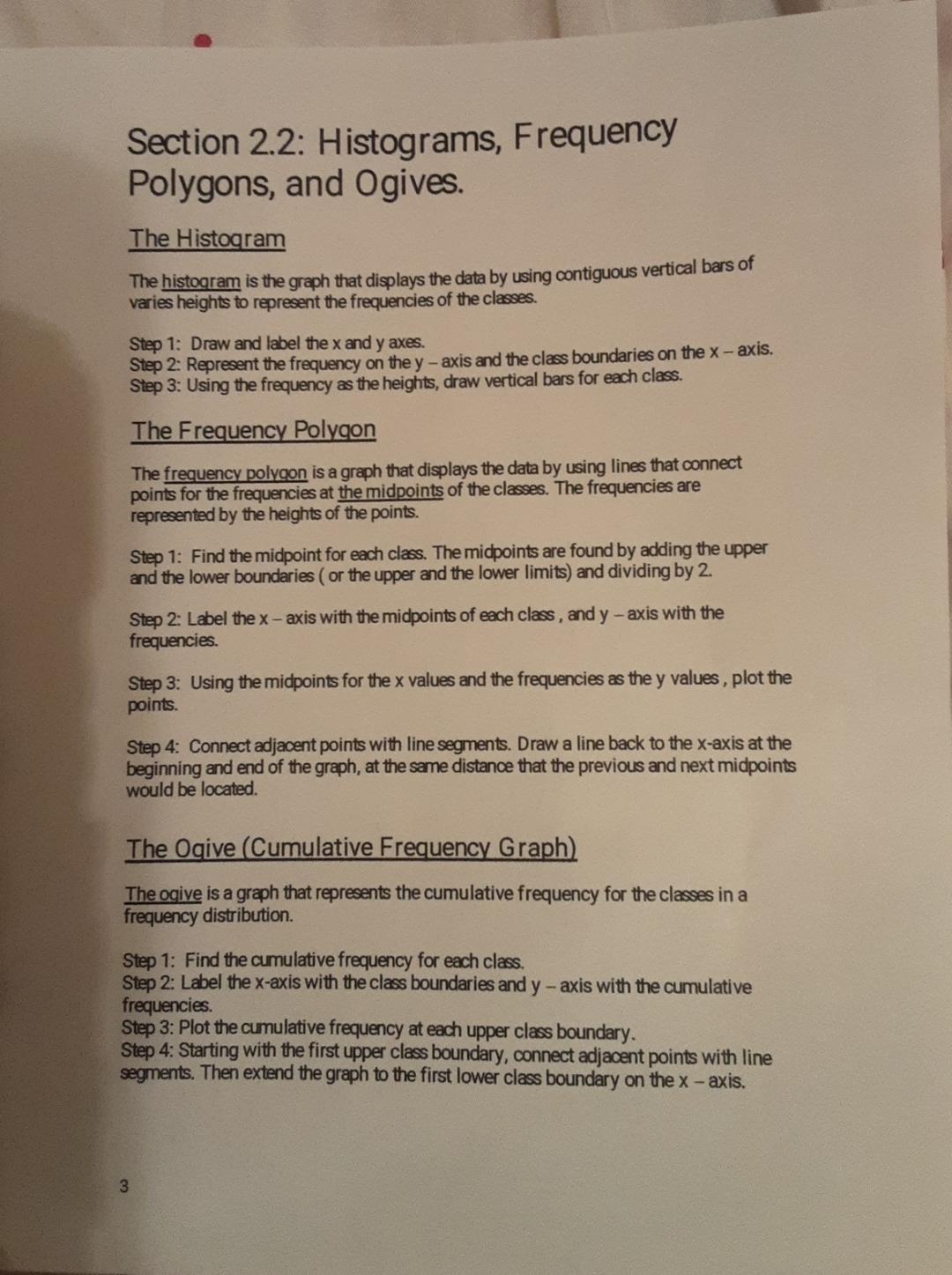 Solved Section 2.2: Histograms, Frequency Polygons, and | Chegg.com