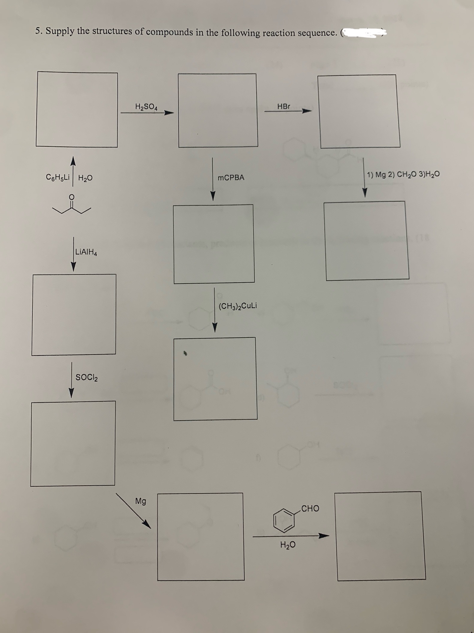 Solved Supply the structures of compounds in the following | Chegg.com