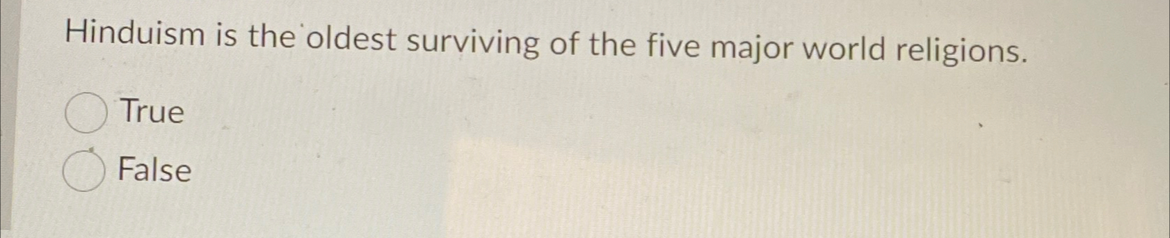 Solved Hinduism is the oldest surviving of the five major | Chegg.com
