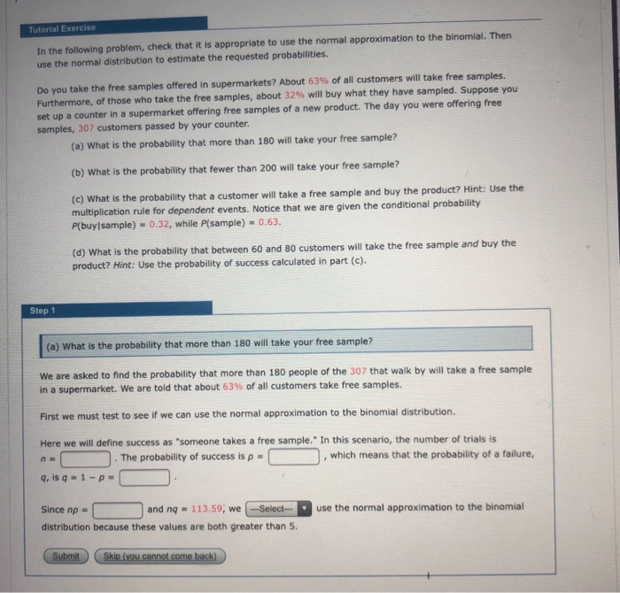 Solved Tutorial Exercise In the following problem, check | Chegg.com