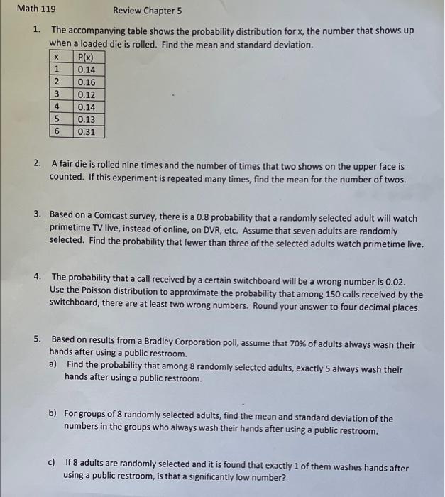 Solved Math 119 Review Chapter 6 1. Draw and shade a diagram | Chegg.com