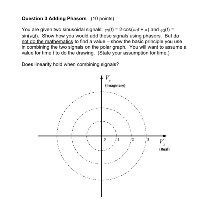 Solved Question 3 Adding Phasors (10 points) You are given | Chegg.com