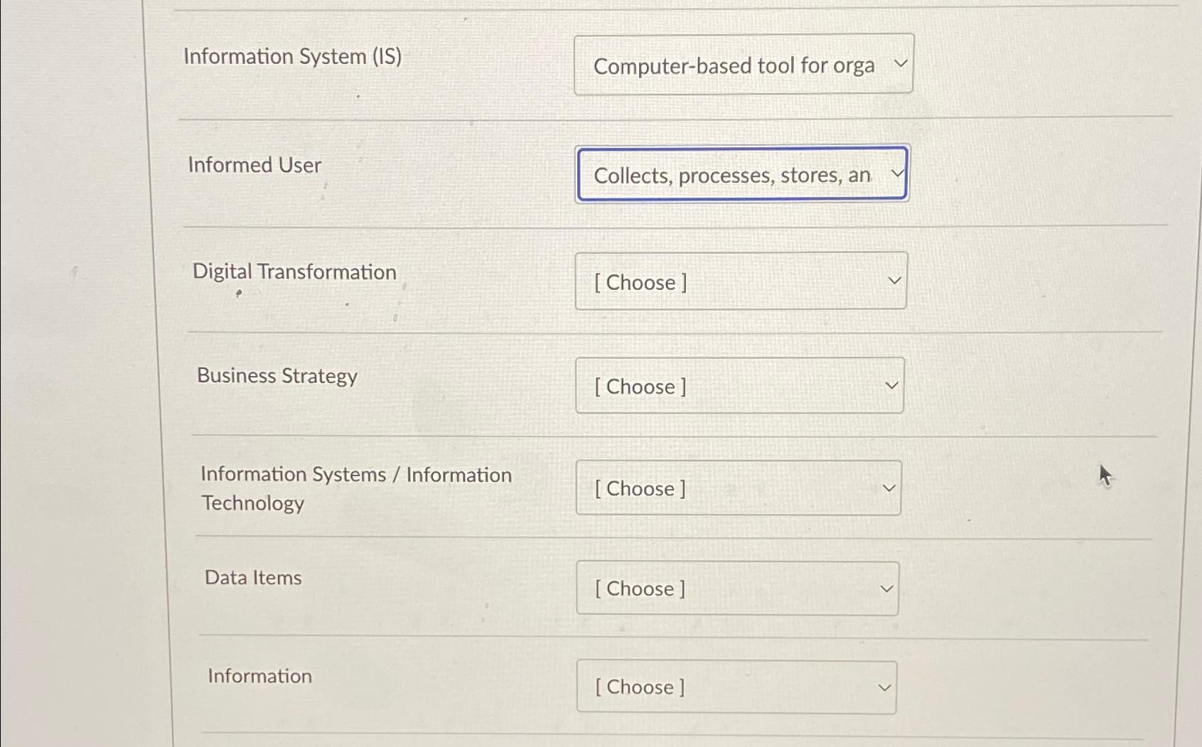 Solved Information System (IS)Informed UserDigital | Chegg.com