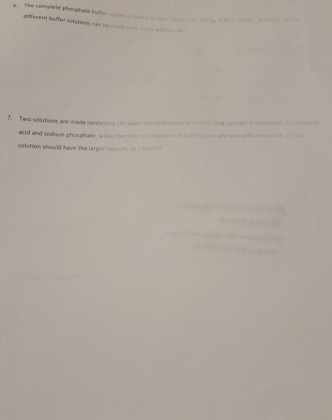 Solved 1. Complete the following chart: [H] LOH] PH | Chegg.com