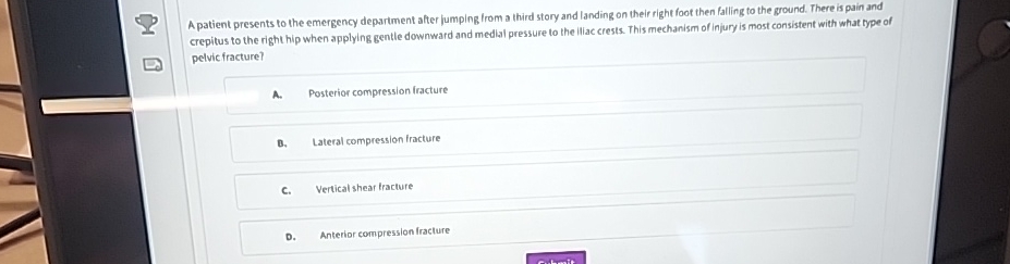 Solved A patient presents to the emergency department after | Chegg.com