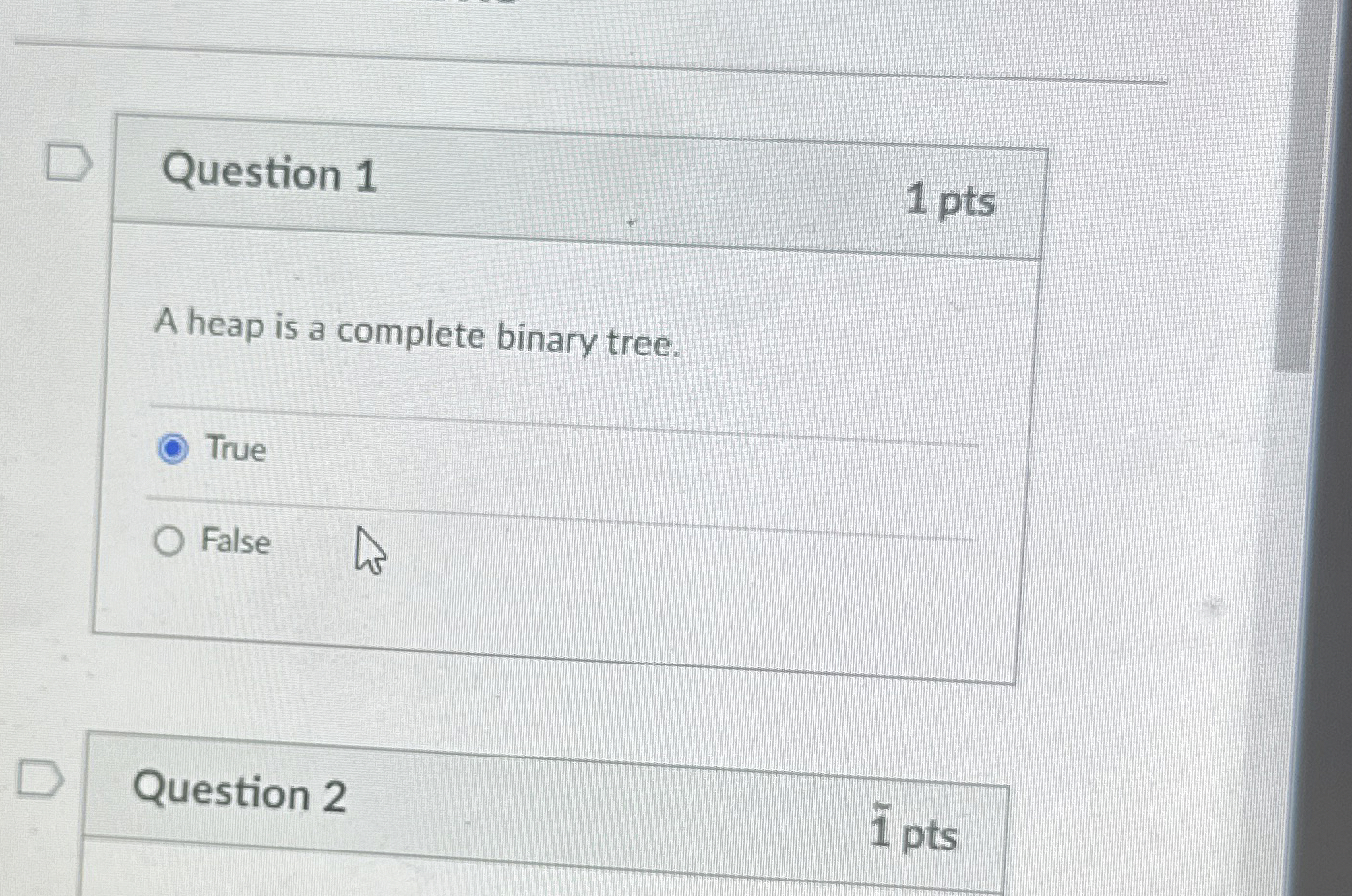 Solved Question 11 ﻿ptsA heap is a complete binary | Chegg.com