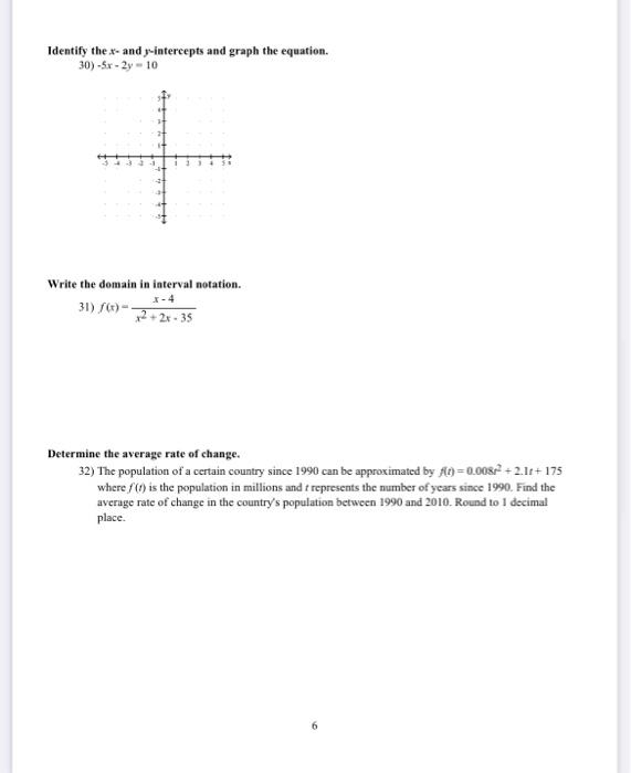 Solved Identify the x - and y-intercepts and graph the | Chegg.com
