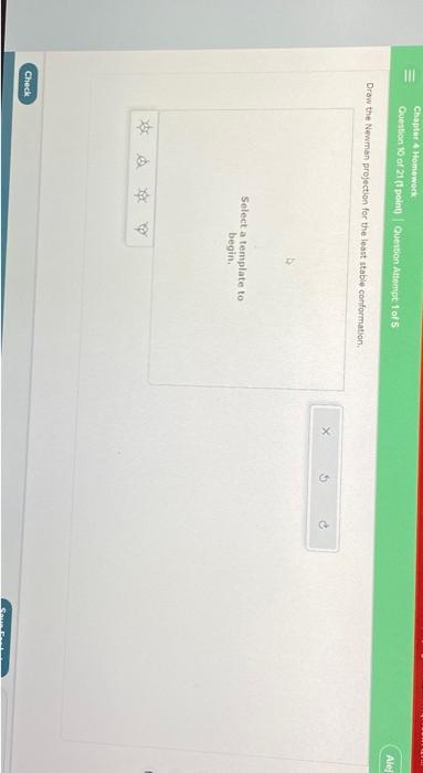 Solved Draw the Newman projection for the most stable | Chegg.com