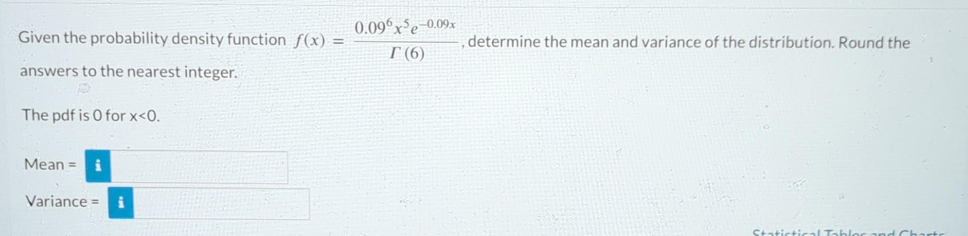 Solved Given the probability density function | Chegg.com