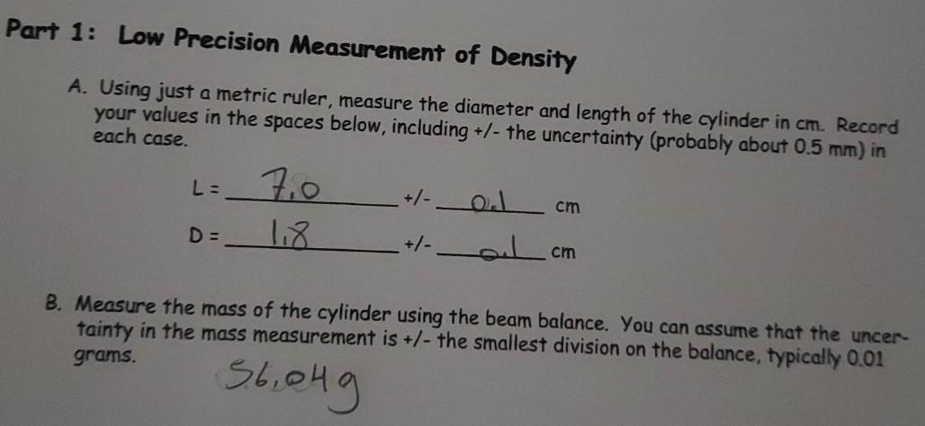 Solved c. Use your data from the previous page to | Chegg.com