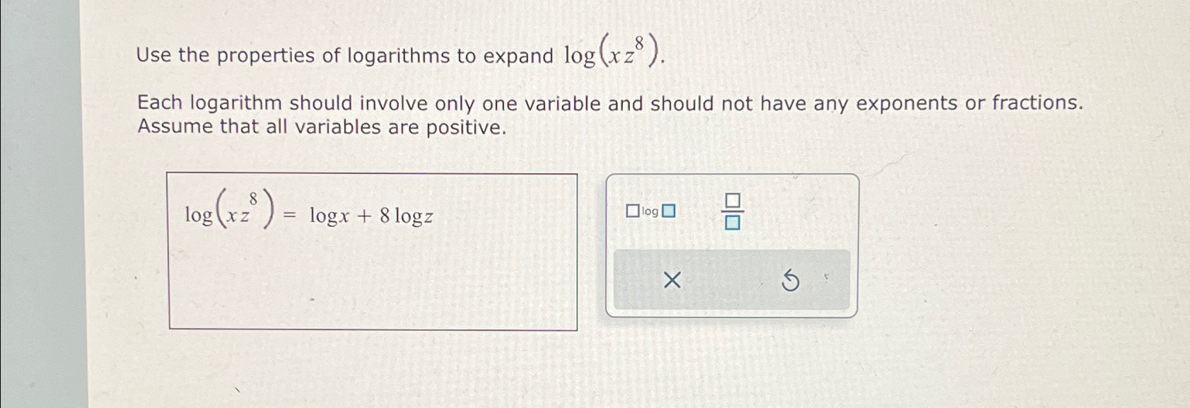 Solved Use the properties of logarithms to expand | Chegg.com