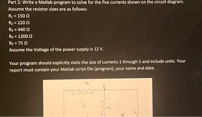 Solved Circuits Lab 03. Linear equations solutions using | Chegg.com
