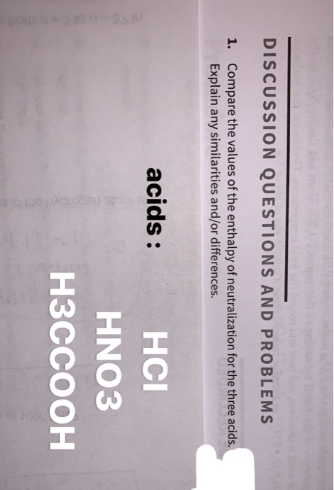 Solved DISCUSSION QUESTIONS AND PROBLEMS 1. Compare the | Chegg.com