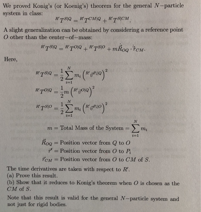 We proved Konig's (or Koenig's) theorem for the | Chegg.com