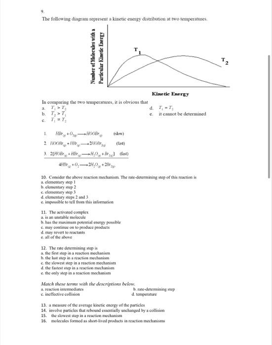 Solved 9 The following diagram represent a kinetic energy | Chegg.com