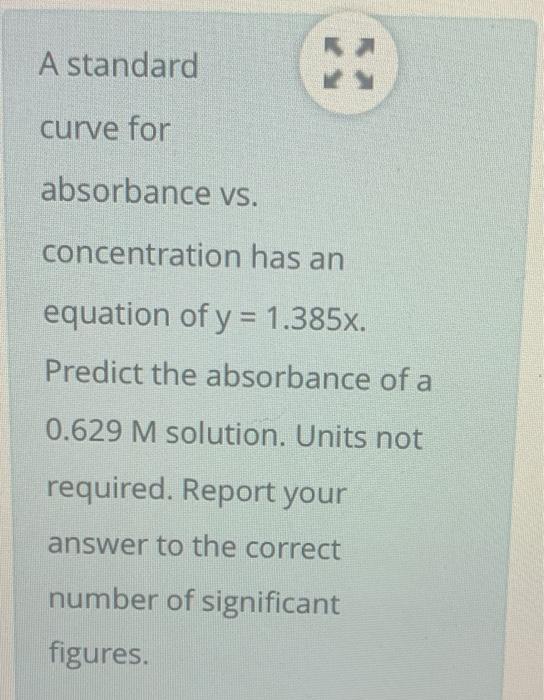 solved-a-standard-curve-for-absorbance-vs-concentration-has-chegg