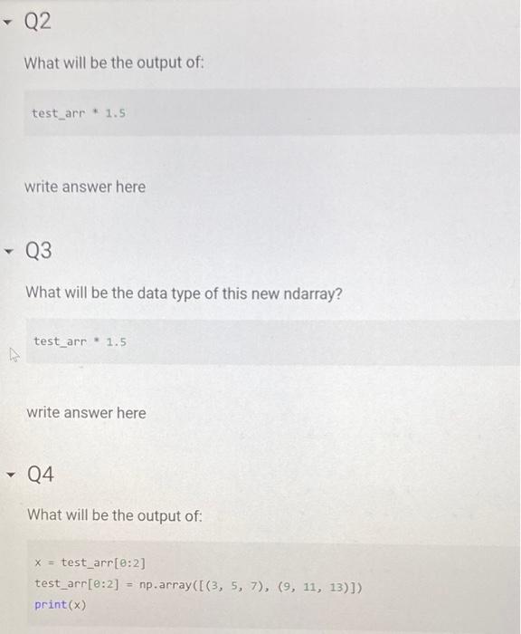 Solved write answer here Q3 What will be the data type of | Chegg.com
