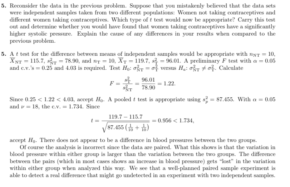 Solved Reconsider the data in the previous problem. Suppose | Chegg.com