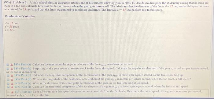 Solved (5\%) Problem 6: A high school physics instructor | Chegg.com