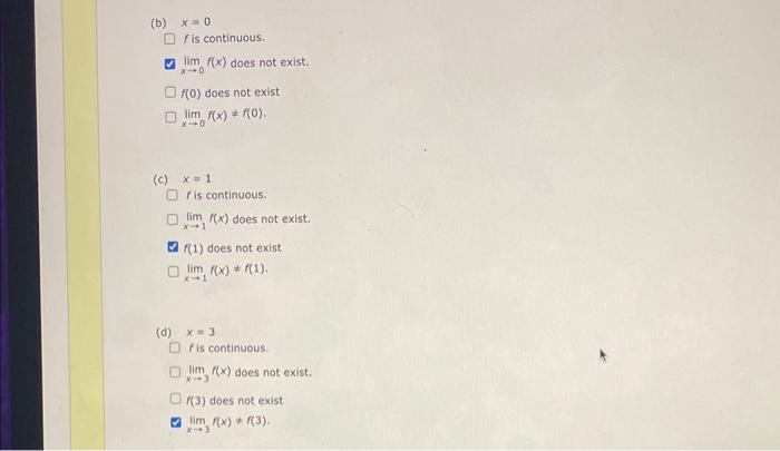 Solved For each given x-value, use the figure to determine | Chegg.com