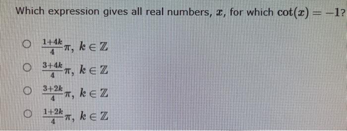 Solved Which expression gives all real numbers, x, for which | Chegg.com