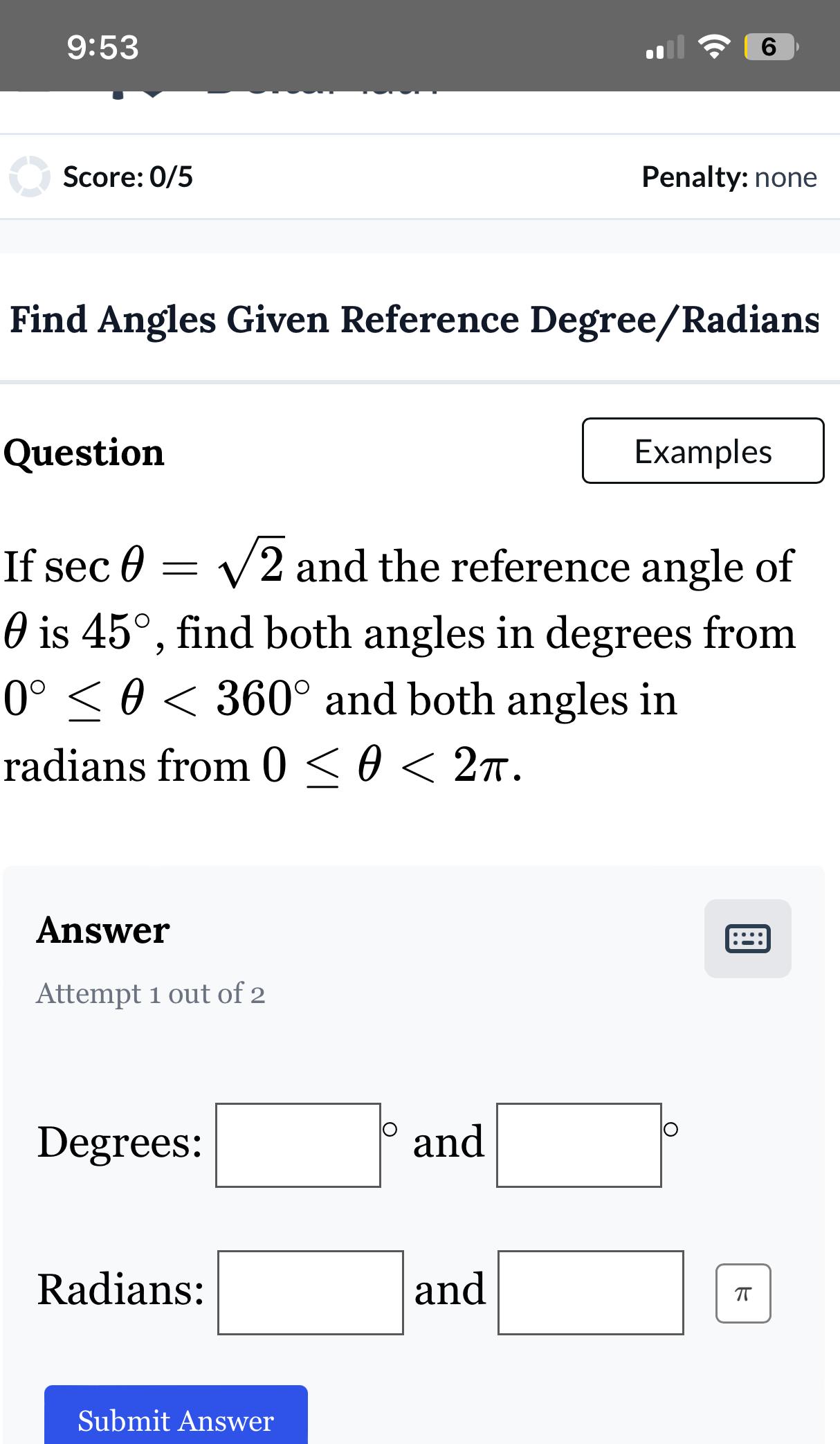 Score: 05Penalty: noneFind Angles Given Reference | Chegg.com