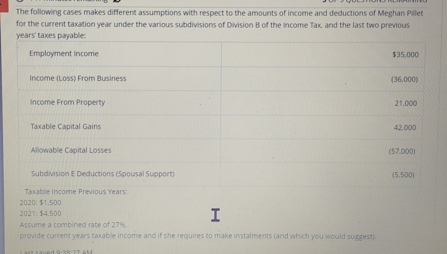 Solved The following cases makes different assumptions with | Chegg.com