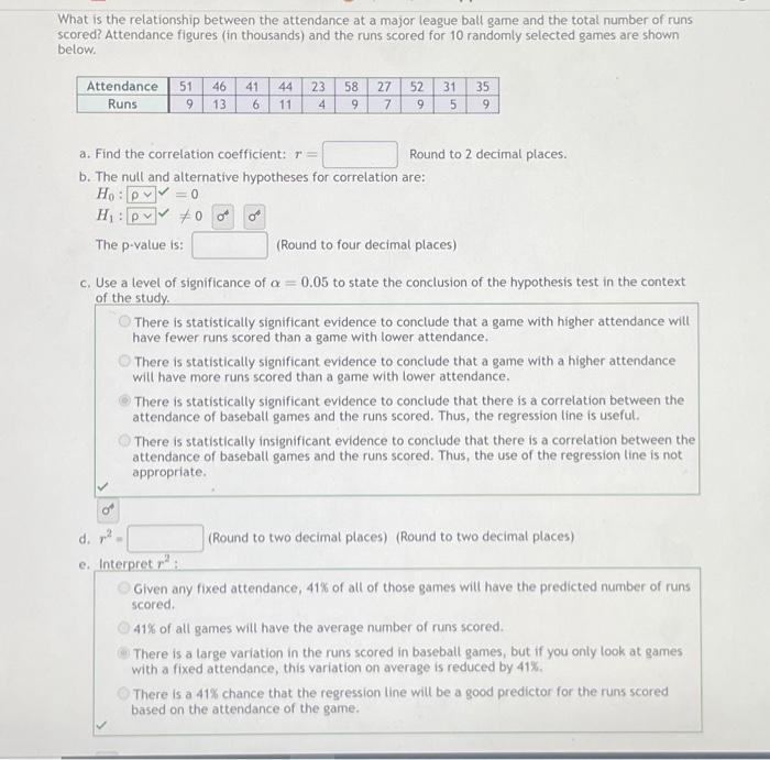 Solved What is the relationship between the attendance at a | Chegg.com