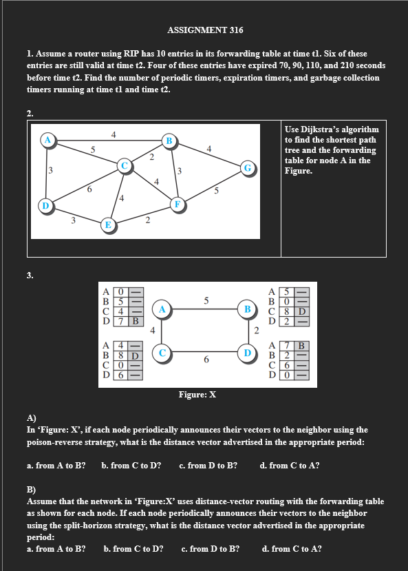 Solved ASSIGNMENT 316Assume a router using RIP has 10 | Chegg.com