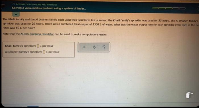 Solved SYSTEMS OF LOLATIONS AND MATICE Solving a value | Chegg.com