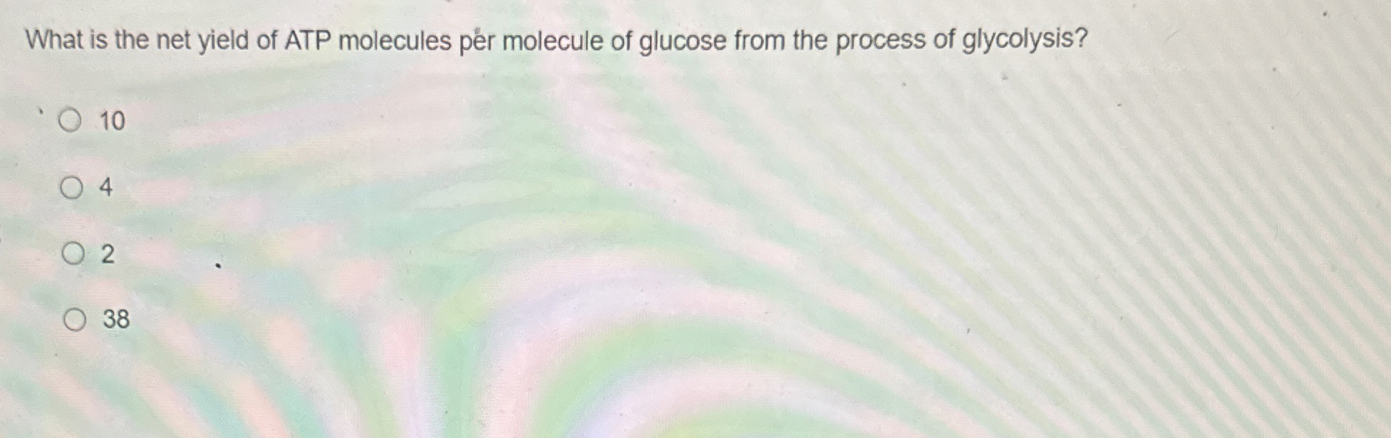 Solved What is the net yield of ATP molecules per molecule | Chegg.com