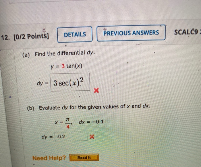 Solved PREVIOUS ANSWERS SCALC9 2.5 6. [0/1 Points] DETAILS | Chegg.com