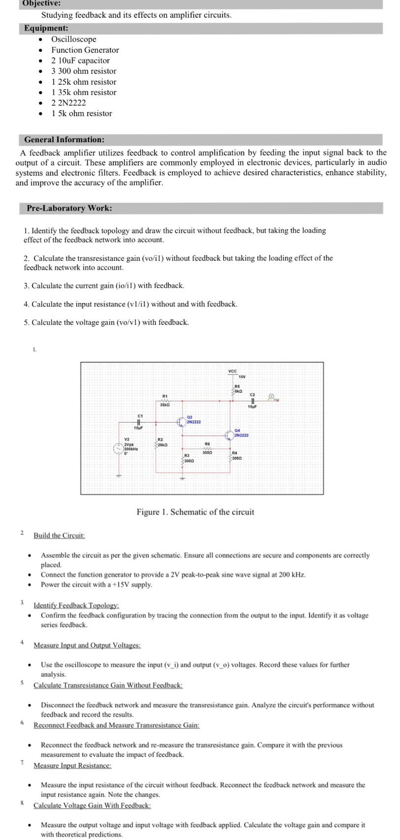 Solved Objective:Studying feedback and its effects on | Chegg.com