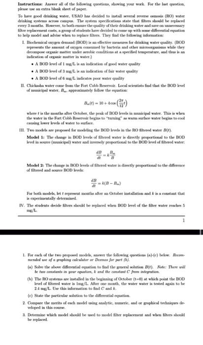 Instructions: Answer all of the following questions, | Chegg.com