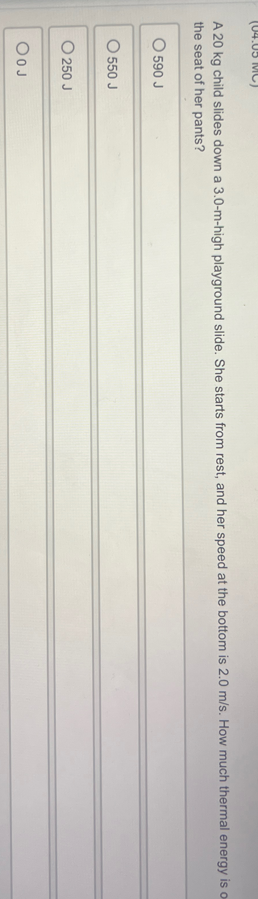 Solved A 20kg ﻿child slides down a 3.0-m-high playground | Chegg.com