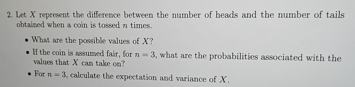 Solved Let x ﻿represent the difference between the number of | Chegg.com