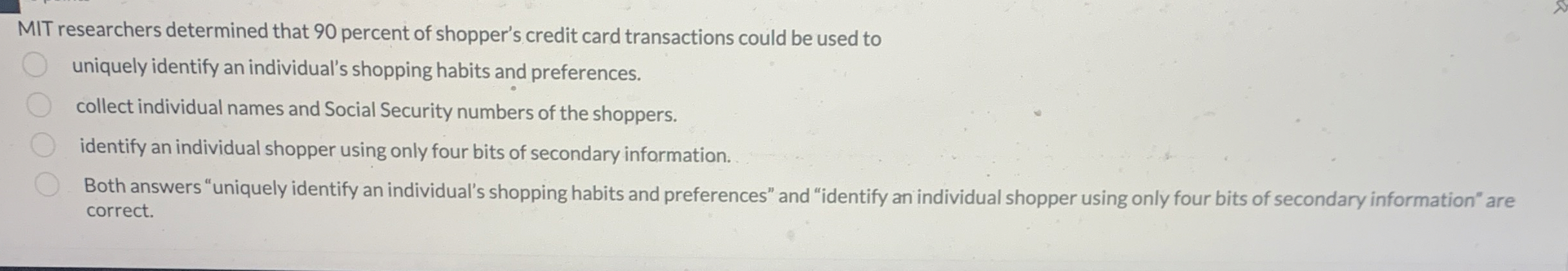 Solved MIT researchers determined that 90 ﻿percent of | Chegg.com