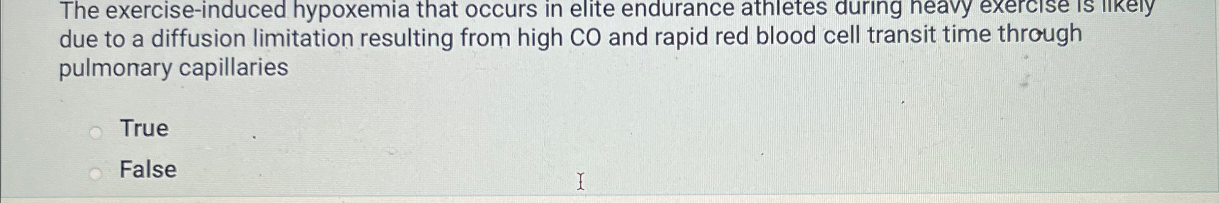 Solved The exercise-induced hypoxemia that occurs in elite | Chegg.com
