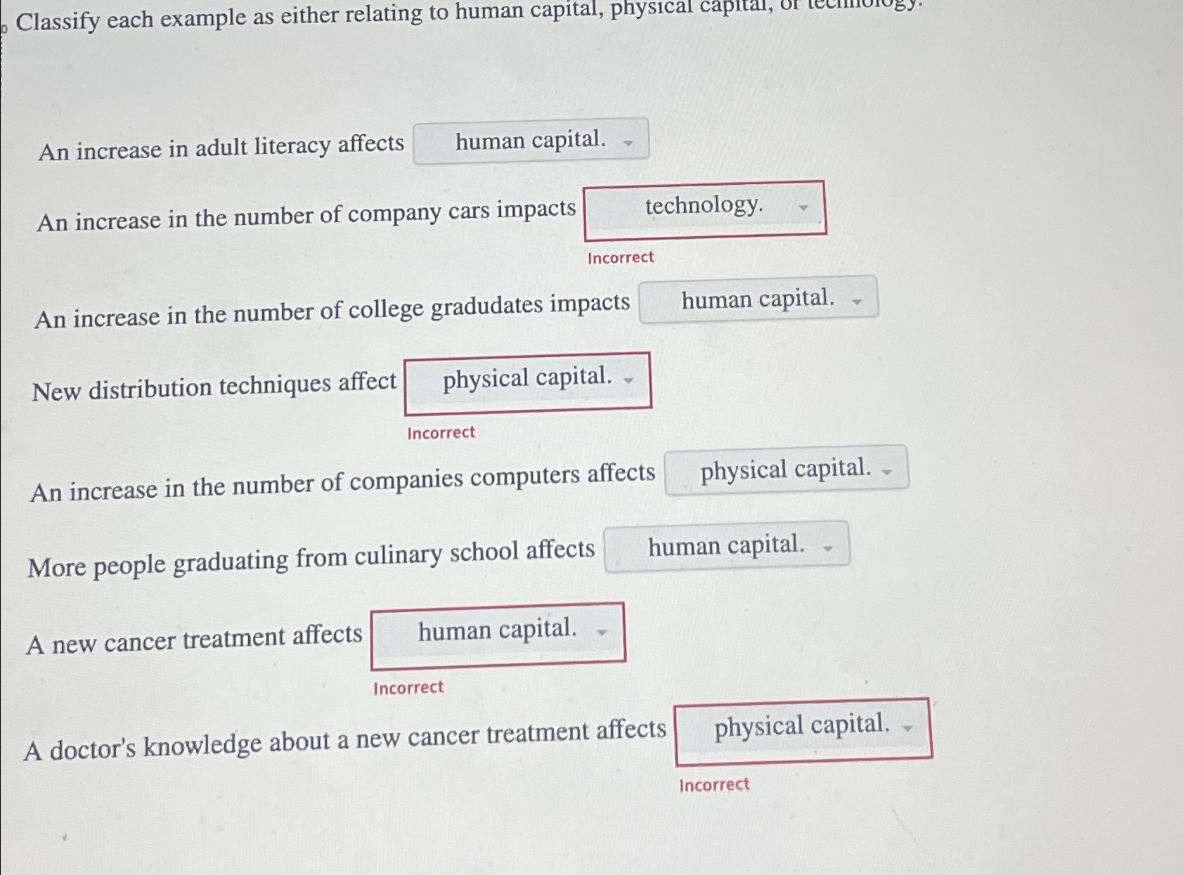Solved Classify each example as either relating to human | Chegg.com