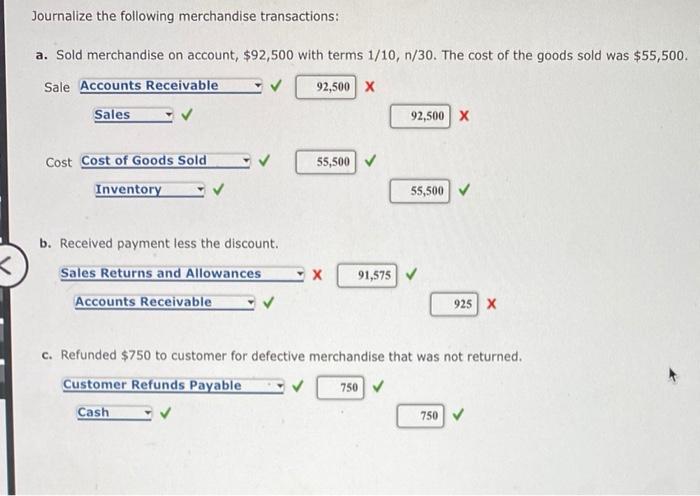 Solved Journalize the following merchandise transactions: a. | Chegg.com Solved Journalize the following merchandise transactions: a. | Chegg.com