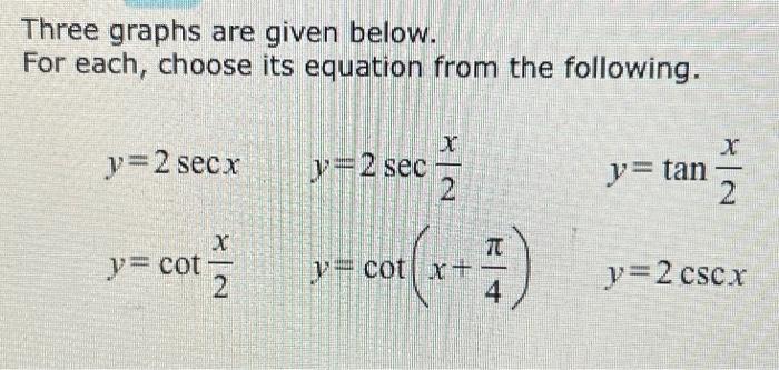 Solved Equation Choose One Choose An Equation From The
