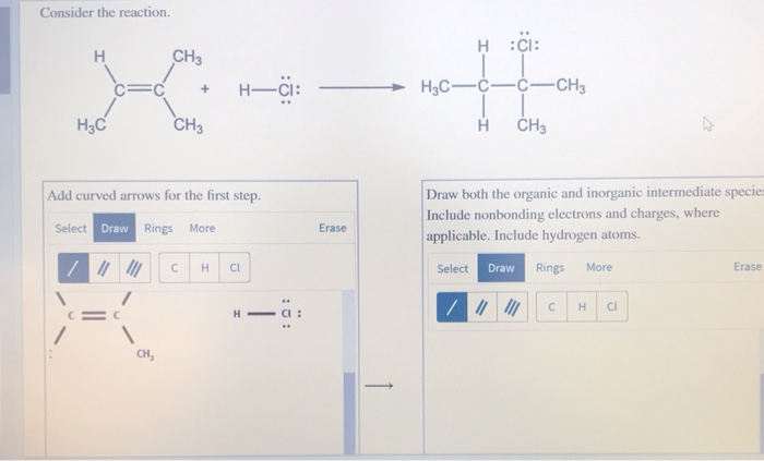 Solved Consider the reaction. H Hci: + H-CI: IT H HH Add | Chegg.com