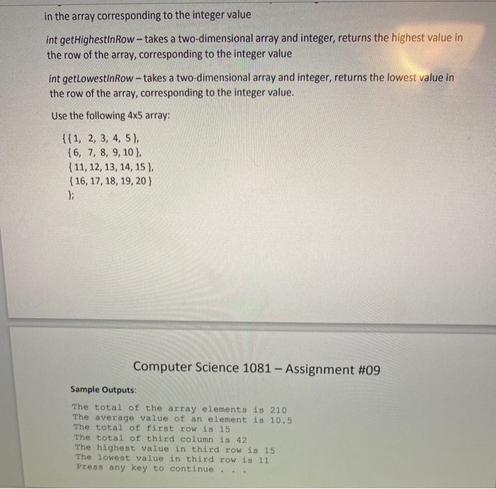 Solved Inputs None Outputs • Integer Total • Double 3745