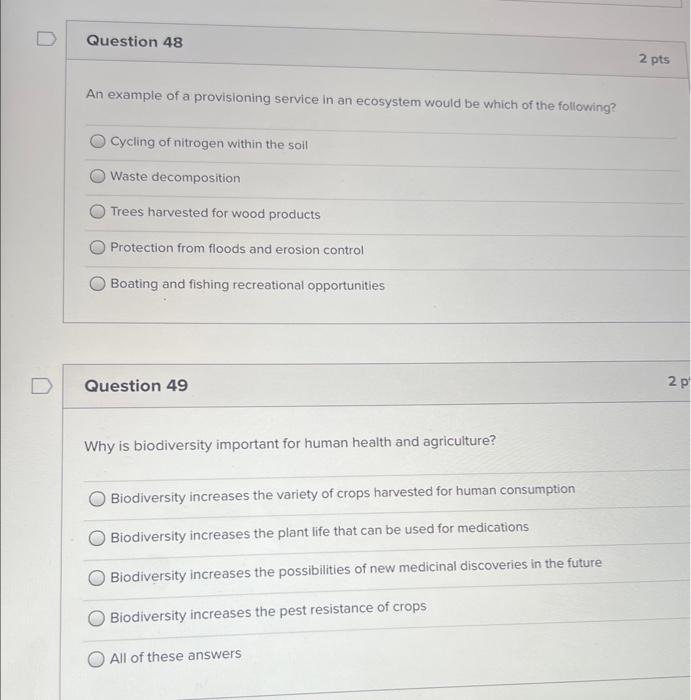 Solved An example of a provisioning service in an ecosystem | Chegg.com
