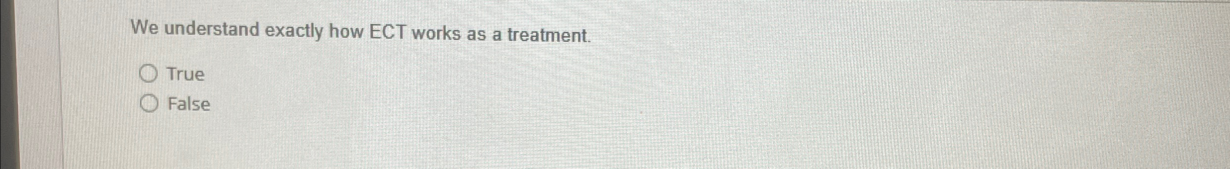 Solved We understand exactly how ECT works as a | Chegg.com