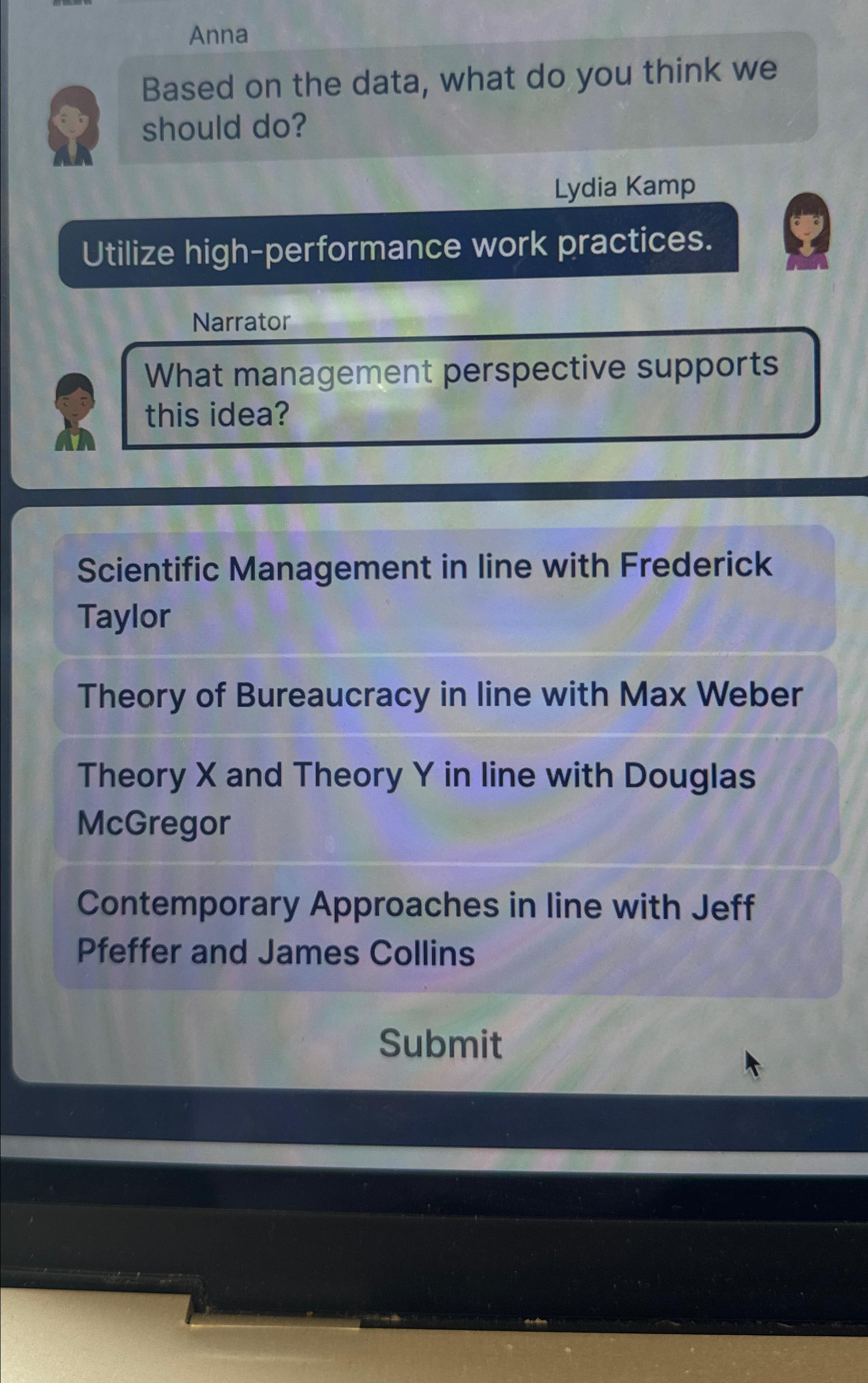Solved AnnaBased on the data, what do you think we should | Chegg.com