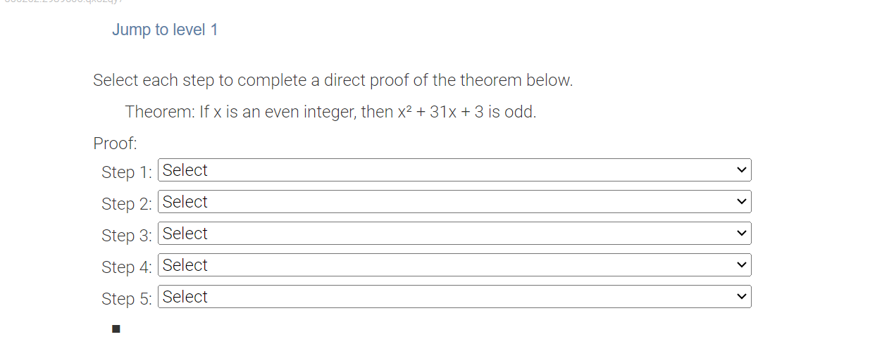 Solved Jump to level 1Select each step to complete a direct | Chegg.com