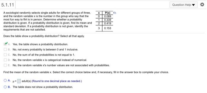 Solved Find The Standard Deviation Of The Random Variable