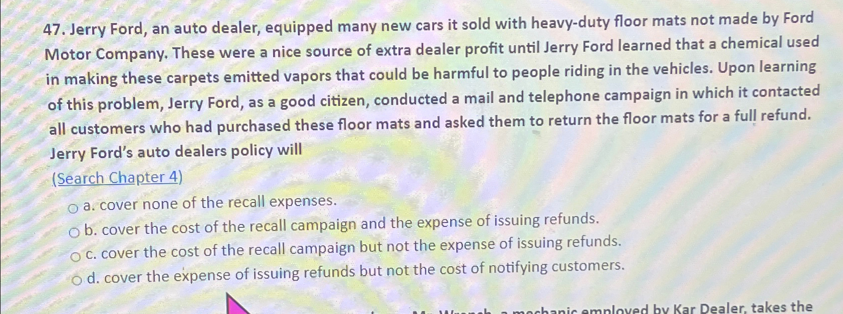 Solved Jerry Ford, an auto dealer, equipped many new cars it | Chegg.com