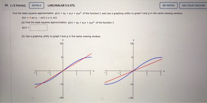 Solved 29. (-/2 Points] DETAILS LARLINALG8 5.5.075. MY NOTES | Chegg.com